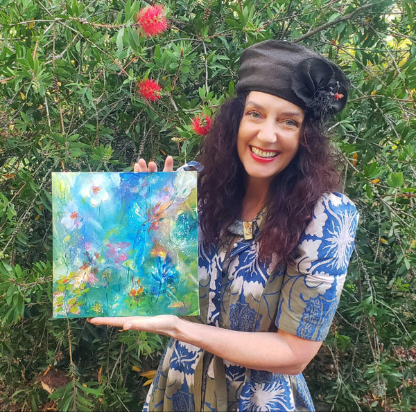 🌺 Original Art by Nymphya "Kaleidoscope of Spring Blooms" Coffee Mug 🌸 ...